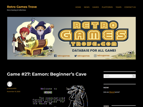 Retro Games Trove - Eamon Wiki