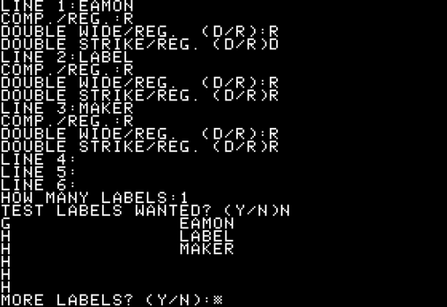 Manual Labels - Eamon Wiki