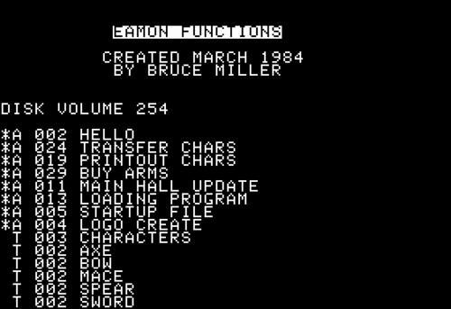 Eamon Functions - Eamon Wiki