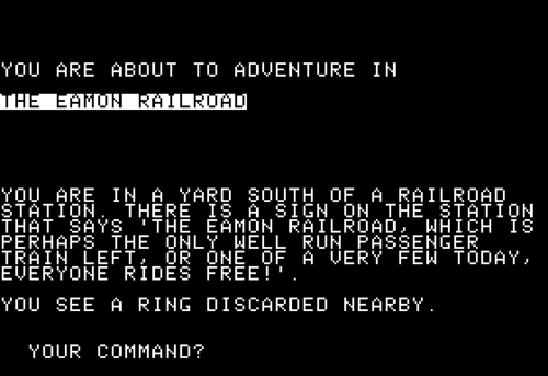 The Eamon Railroad - Eamon Wiki