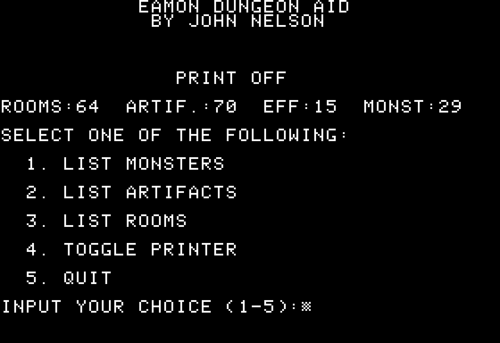 Dungeon Aid - Eamon Wiki