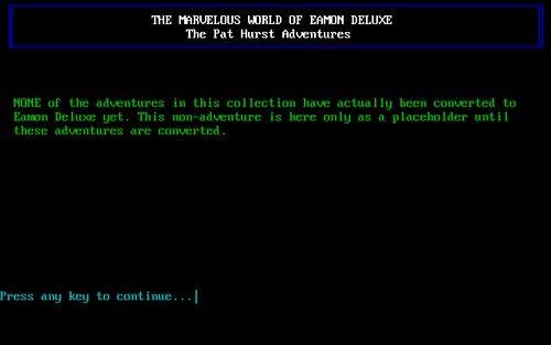 The Pat Hurst Adventures - Eamon Wiki