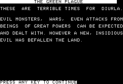 The Green Plague - Eamon Wiki